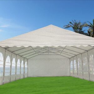 Delta 40'x20' Fire Retardant (FR) PVC Party Tent,Wedding Tent Canopy,Outdoor Event Shelter,Garden Gazebo,with Waterproof Top,Galvanized Steel Poles,Carry Bags