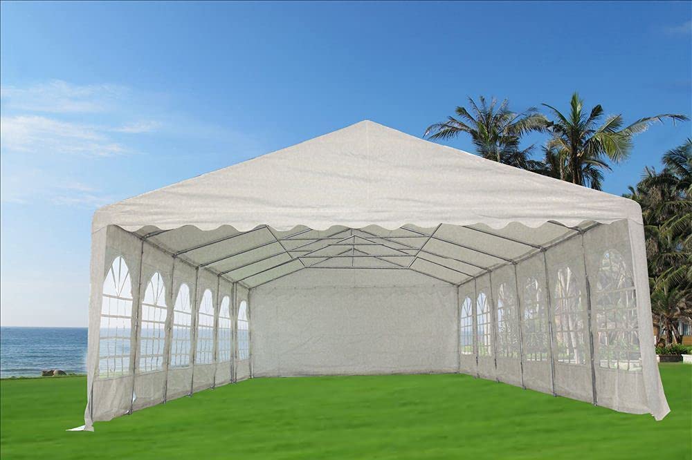 Delta 40'x20' Fire Retardant (FR) PVC Party Tent,Wedding Tent Canopy,Outdoor Event Shelter,Garden Gazebo,with Waterproof Top,Galvanized Steel Poles,Carry Bags