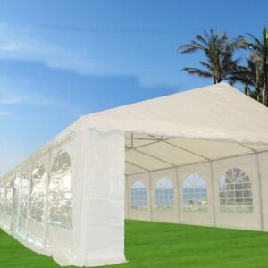 Delta 40'x20' Fire Retardant (FR) PVC Party Tent,Wedding Tent Canopy,Outdoor Event Shelter,Garden Gazebo,with Waterproof Top,Galvanized Steel Poles,Carry Bags