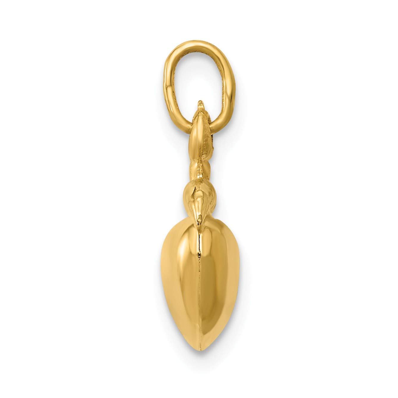 The Black Bow 14k Yellow Gold 3D Puffed Apple Charm