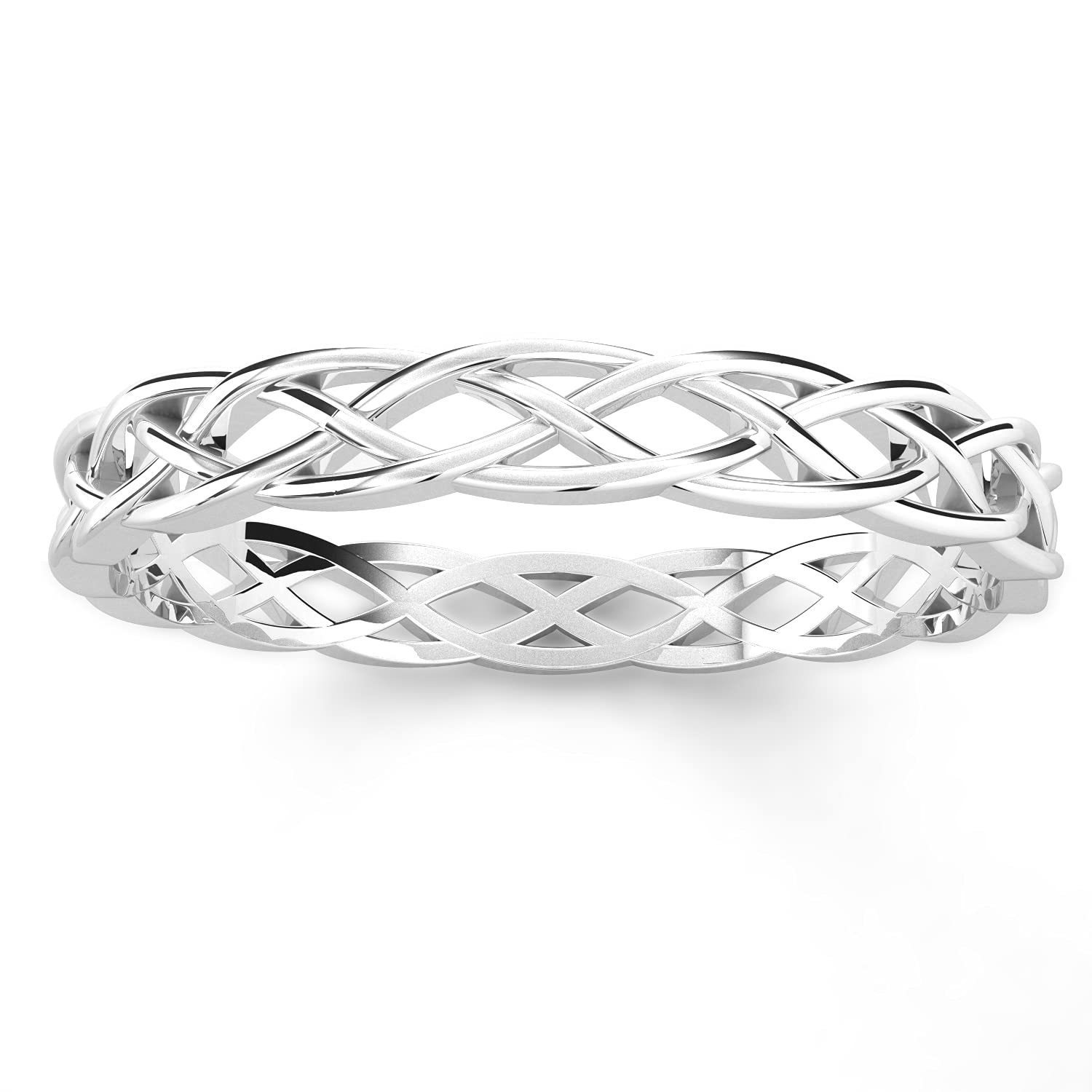 Metal Factory Sz 9 Sterling Silver 925 Celtic Knot Eternity Band Ring