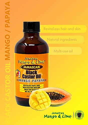 Jamaican Mango & Lime Black Castor Oil (Mango Papaya) 4oz