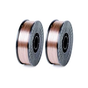 weldingcity 2-pk mild steel mig welding wire er70s-6 11-lb spool 0.030" (0.8mm) 8"-roll | pack of 2 rolls