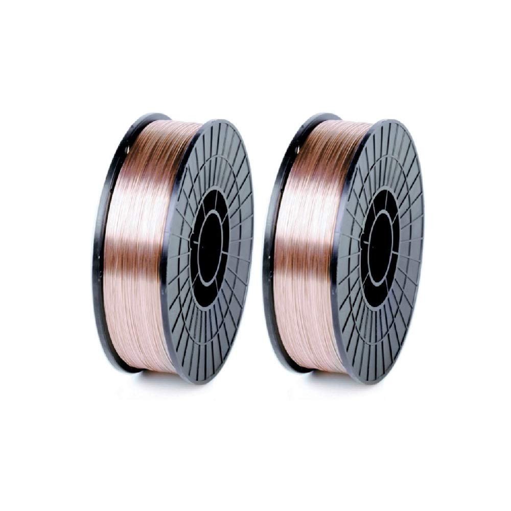 WeldingCity 2-pk Mild Steel MIG Welding Wire ER70S-6 11-Lb Spool 0.030" (0.8mm) 8"-roll | Pack of 2 Rolls