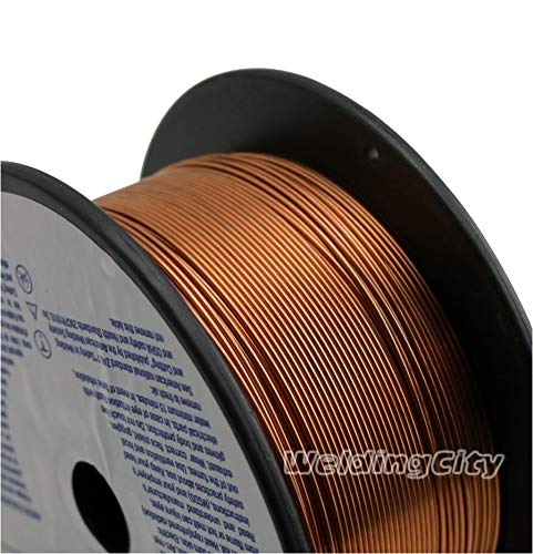 WeldingCity 2-pk Mild Steel MIG Welding Wire ER70S-6 11-Lb Spool 0.030" (0.8mm) 8"-roll | Pack of 2 Rolls