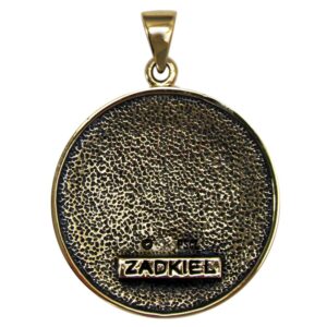 Moonlight Mysteries Bronze Sigil of Archangel Zadkiel Talisman Necklace