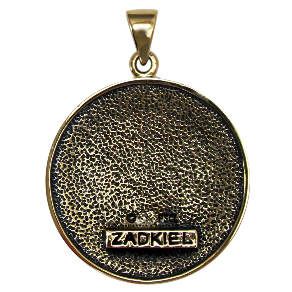 Moonlight Mysteries Bronze Sigil of Archangel Zadkiel Talisman Necklace