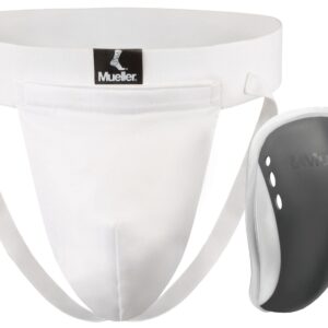 MUELLER mens Mueller Sports Medicine Adult Athletic Supporter, White/Gray, 2 Piece Set US