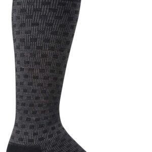 Sockwell Men's Shadow Box Moderate Graduated Compression Socks, Black - L/XL