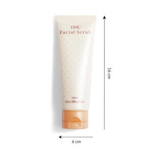 DHC Facial Scrub, Gentle Exfoliating Scrub, Creamy Microbead-Free Cleanser, Smooth, Hydrating, Clearer-Looking Complexion, Ideal for All Skin Types, 3.5 oz. Net wt.