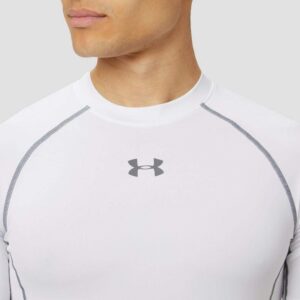 Under Armour Men's UA HeatGear Armour Short Sleeve Compression Shirt LG White