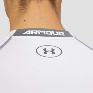 Under Armour Men's UA HeatGear Armour Short Sleeve Compression Shirt LG White