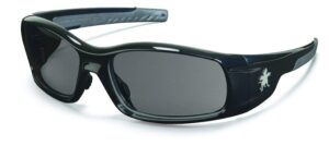 crews sr112 swagger safety glasses polished black frame w/ gray lens (12 pair)