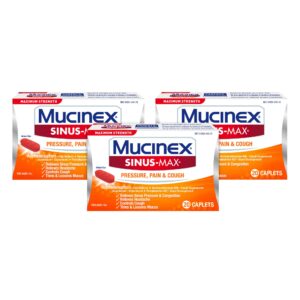 mucinex sinus-max maximum strength for pressure, pain & cough 20 ea ( pack of 3)