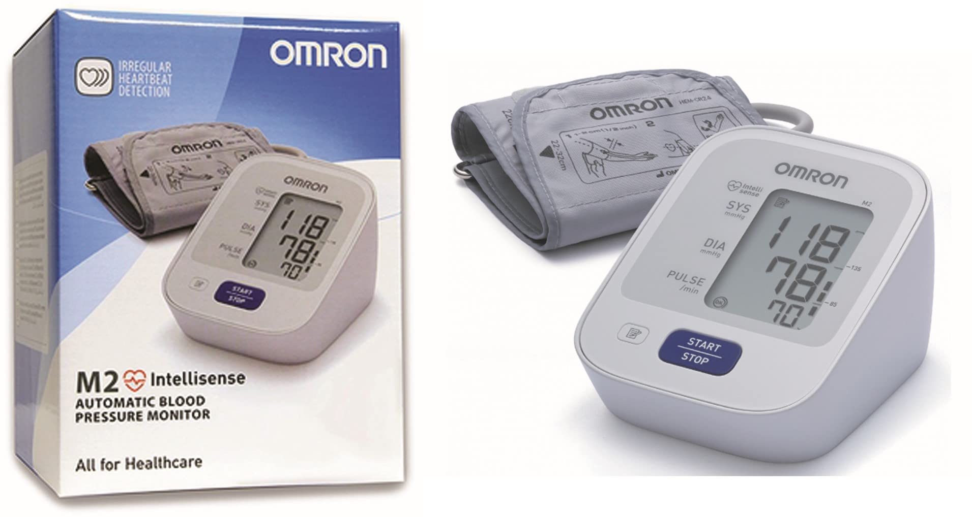 Omron M2 Hem-7120 Basic Automatic Upper Arm Blood Pressure Monitor New