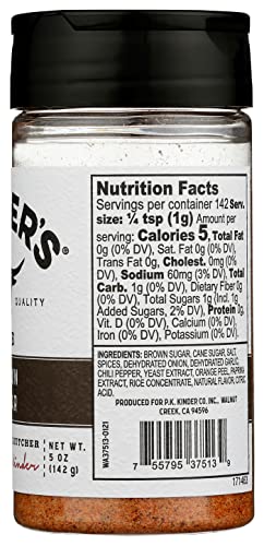 KINDER'S Brown Sugar BBQ Rub, 5 Ounce