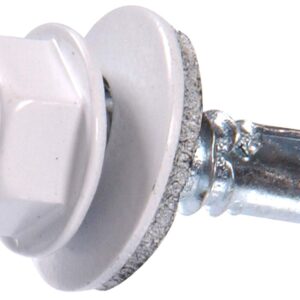 The Hillman Group 48049 14 X 7/8-Inch White Painted Head Lap Stitch Screw, 1-Pound