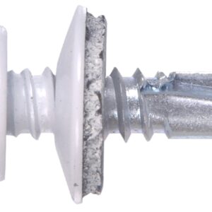 The Hillman Group 48049 14 X 7/8-Inch White Painted Head Lap Stitch Screw, 1-Pound