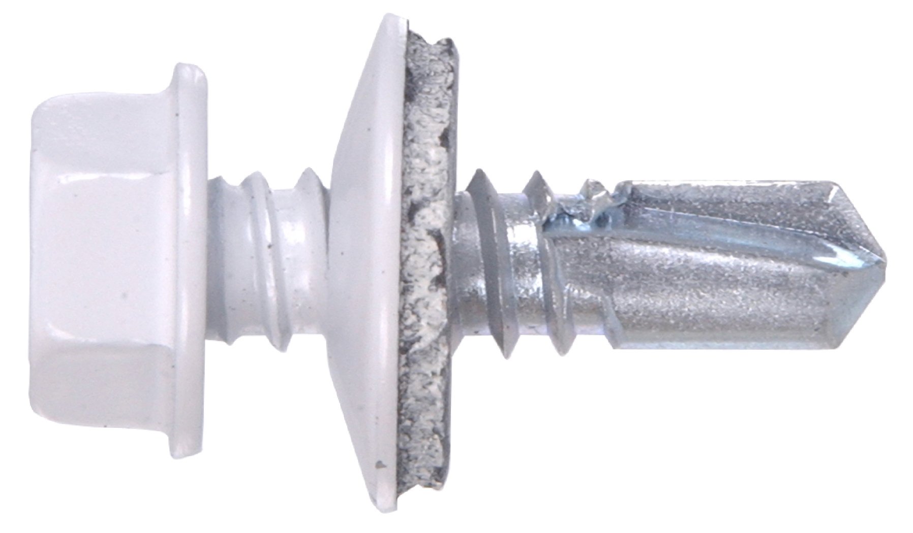 The Hillman Group 48049 14 X 7/8-Inch White Painted Head Lap Stitch Screw, 1-Pound