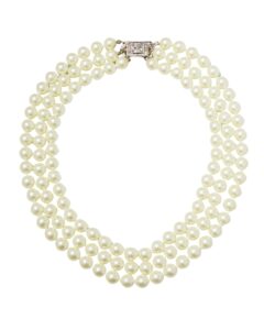 kenneth jay lane pearl necklace designs worn by famous first ladies (barbara bush and jackie kennedy)