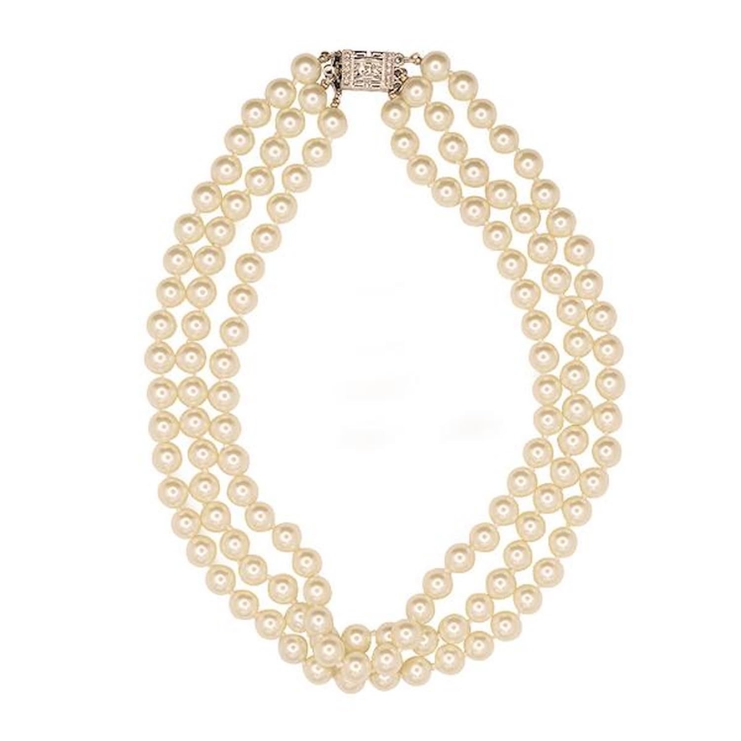 Kenneth Jay Lane Pearl Necklace Designs Worn By Famous First Ladies (Barbara Bush and Jackie Kennedy)