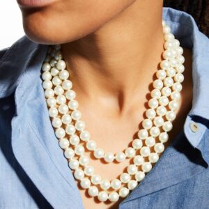 Kenneth Jay Lane Pearl Necklace Designs Worn By Famous First Ladies (Barbara Bush and Jackie Kennedy)