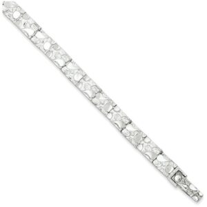 FJC Finejewelers Sterling Silver Nugget Bracelet 7 inch