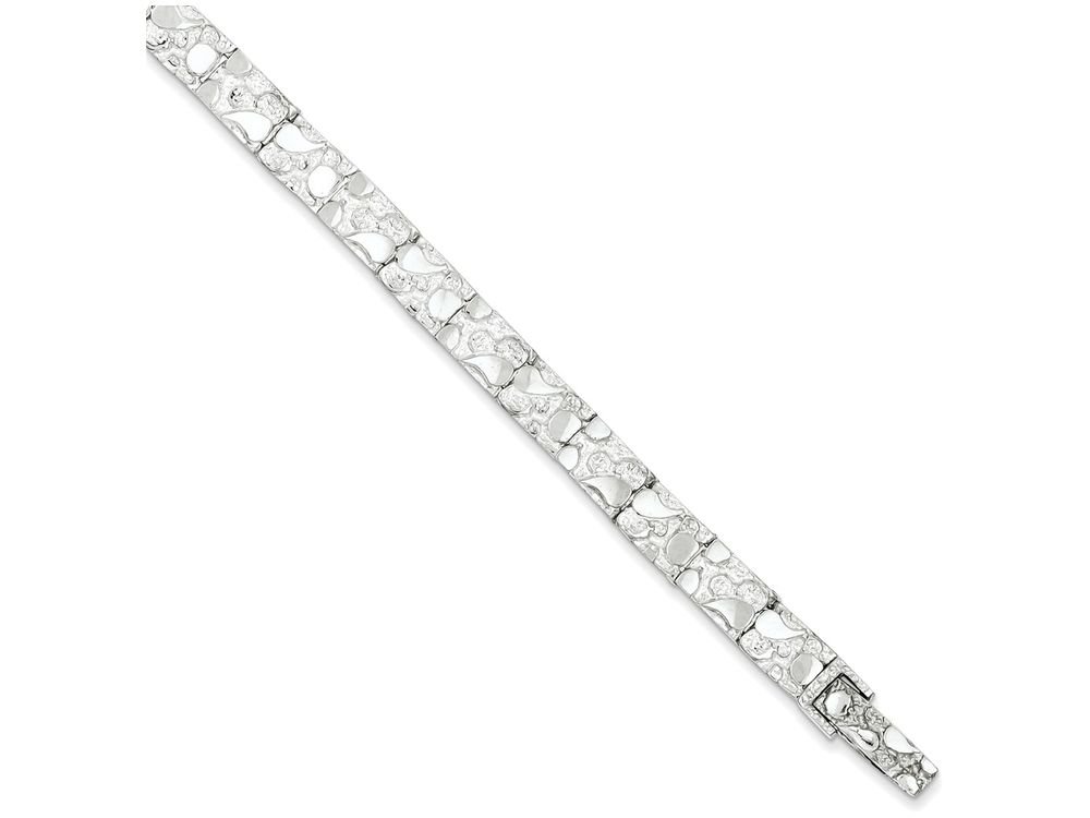 FJC Finejewelers Sterling Silver Nugget Bracelet 7 inch