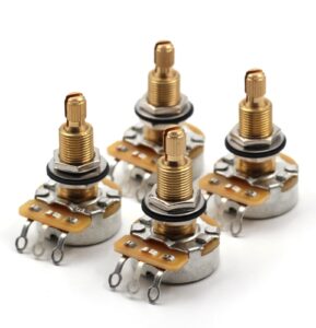 set of 4 (4x) cts custom 450s 525k long split shaft audio taper potentiometers - 450g