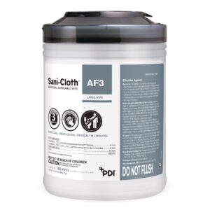 sani-cloth af3 surface disinfectant cleaner wipe canister mild scent 160 ct p13872