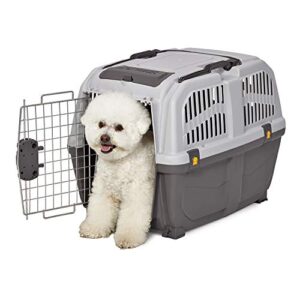 midwest homes for pets skudo plastic carrier, 27-inch ideal for small / medium dog breeds with an adult weight of 26-35 pounds