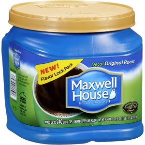 maxwell decaf original roast medium ground coffee 29.3 oz (pack of 18)