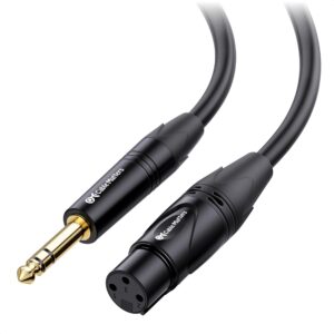 cable matters 6.35mm (1/4 inch) trs to xlr cable 6 ft male to female (xlr to trs cable, xlr to 1/4 cable, 1/4 to xlr cable)