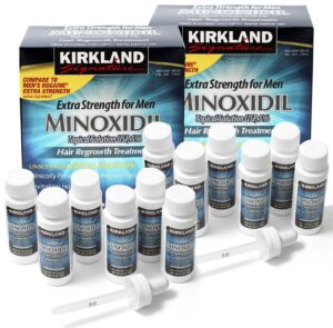 kirkland minoxidil 5% extra strength hair regrowth for men, i year