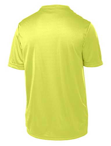 Joe's USA All Sport Neon Color High Visibility Athletic T-Shirts-M-NeonYellow