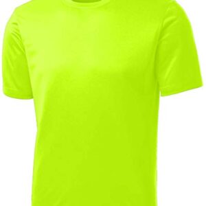 Joe's USA All Sport Neon Color High Visibility Athletic T-Shirts-M-NeonYellow