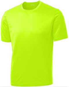 joe's usa all sport neon color high visibility athletic t-shirts-m-neonyellow