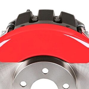 MGP Caliper Covers - Brake Caliper Covers 2011-2019 Ford Explorer (HD Brakes) Front and Rear Set - Explorer Logo - Red