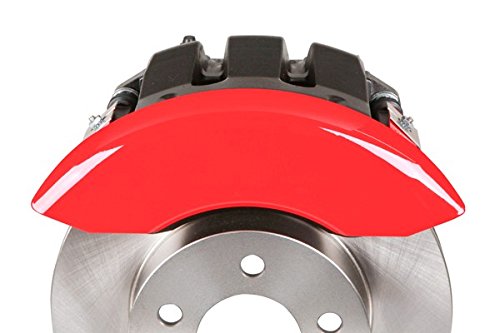 MGP Caliper Covers - Brake Caliper Covers 2011-2019 Ford Explorer (HD Brakes) Front and Rear Set - Explorer Logo - Red