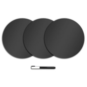 wallpops wpe0974 charcoal dry erase dot decals, grey