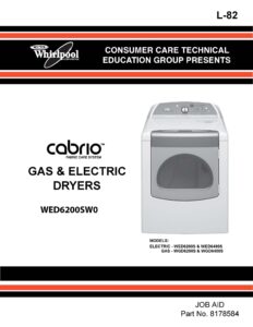 whirlpool wed6200sw0 - wed6200s service manual