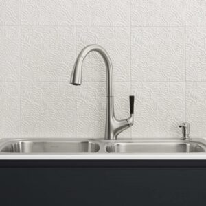 Kohler K-R562-SD-VS Malleco Pull-down Kitchen Sink Faucet with Soap/Lotion Dispenser, Vibrant Stainless