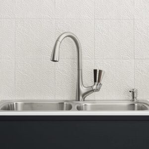 Kohler K-R562-SD-VS Malleco Pull-down Kitchen Sink Faucet with Soap/Lotion Dispenser, Vibrant Stainless