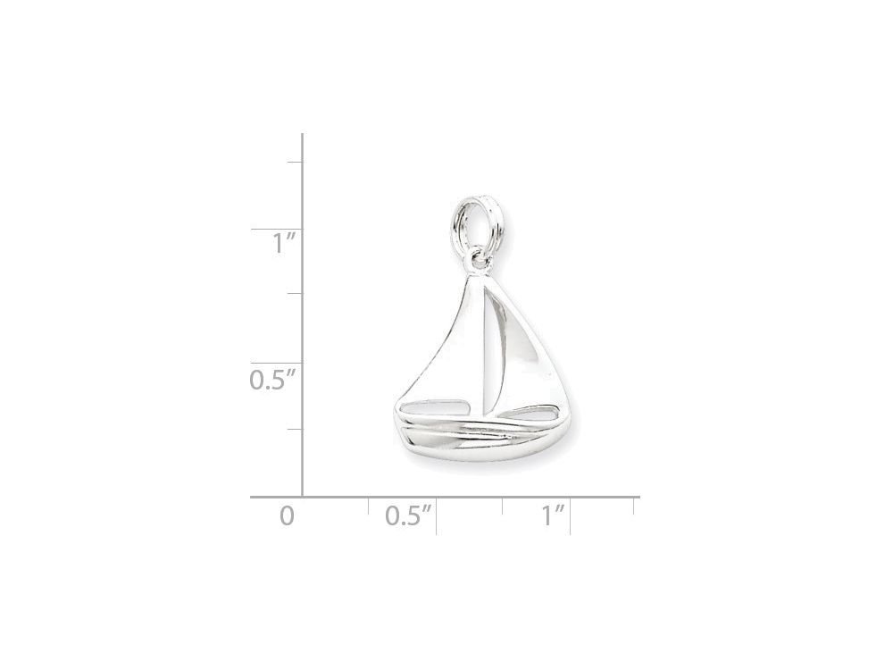 FJC Finejewelers Sterling Silver Sailboat Charm