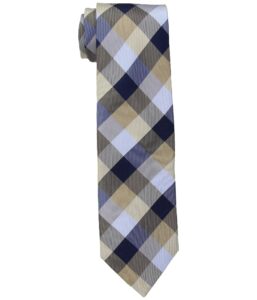 tommy hilfiger mens buffalo tartan neckties, taupe tartan