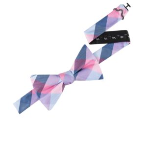 Tommy Hilfiger Men's Buffalo Tartan Pre-Tied Bow Tie, Pink, One Size