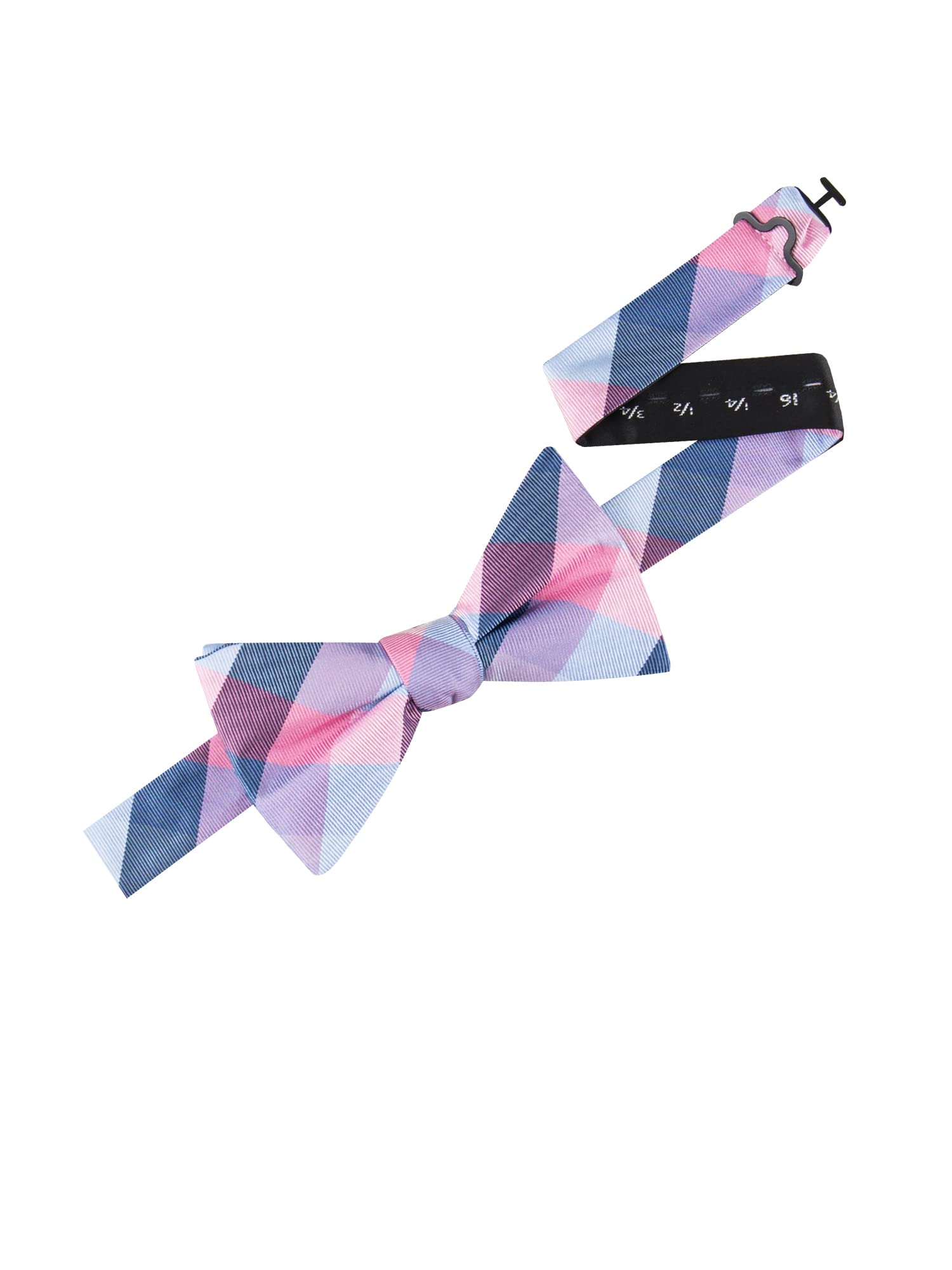 Tommy Hilfiger Men's Buffalo Tartan Pre-Tied Bow Tie, Pink, One Size