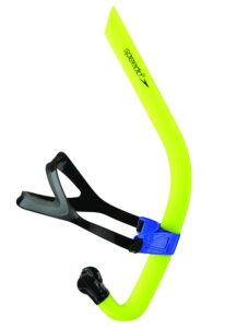 speedo unisex adult swim training bullet head diving snorkels, shocking lime, one size us