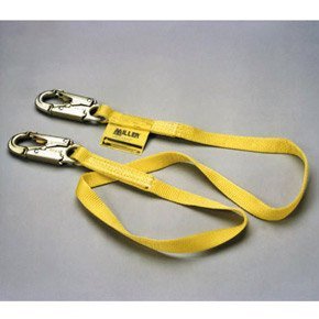 miller 213wls yellow polyester webbing positioning & restraint lanyard - 5 ft 6 in length - 612230-18186 [price is per each]