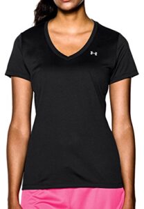 under armour women's ua tech v-neck md black